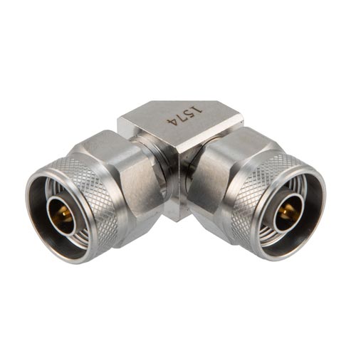 Miter RA N Male to N Male Adapter with Passivated Stainless Steel Body ...