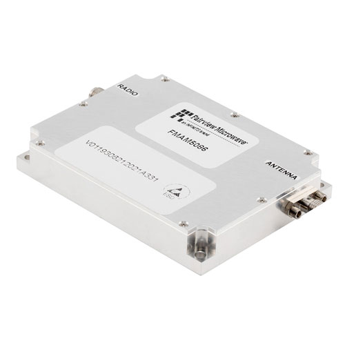 High Power GaN Amplifier, 8W Psat, 30 MHz to 2700 MHz, 35 dB Gain, Class AB 12V, SMA
