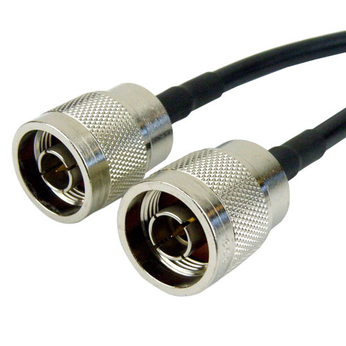 N Male to N Male Cable RG223 Coax in 6 Inch with LF Solder