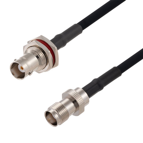 BNC Female Bulkhead to TNC Female Cable in 50 CM Length Using RG223 Coax