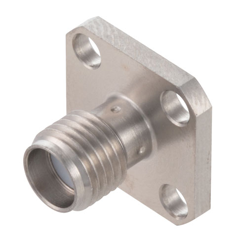 SMA Female Connector Pin Terminal Solder Attachment 4 Hole Flange ...
