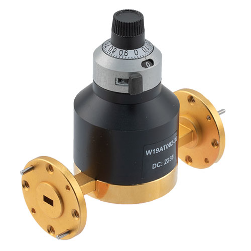 Wr 19 Waveguide Continuously Variable Attenuator With Dial 0 To 30 Db Operating From 40 Ghz To