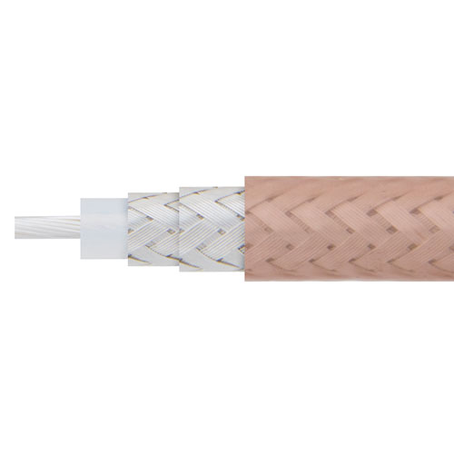 Flexible RG400 Coax Cable Double Shielded with Tan FEP Jacket