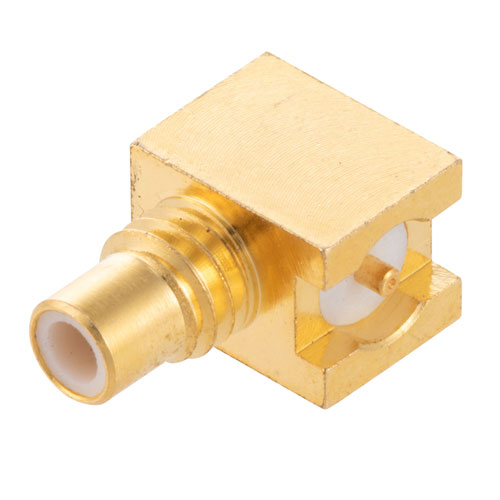 RF PCB Connector, SMC Jack Right Angle Connector Solder Attachment ...