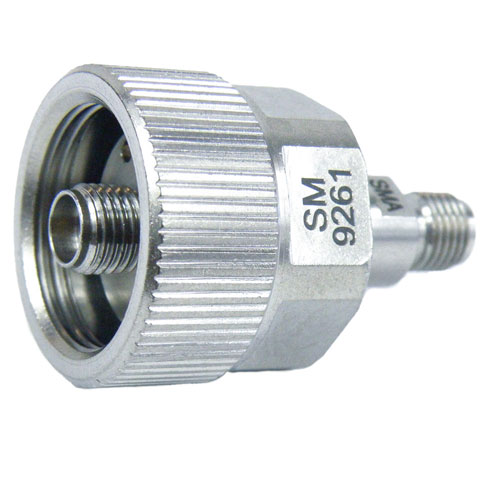 Ruggedized 3.5mm NMD Female (Jack) to SMA Female (Jack) Adapter, 1.3 VSWR